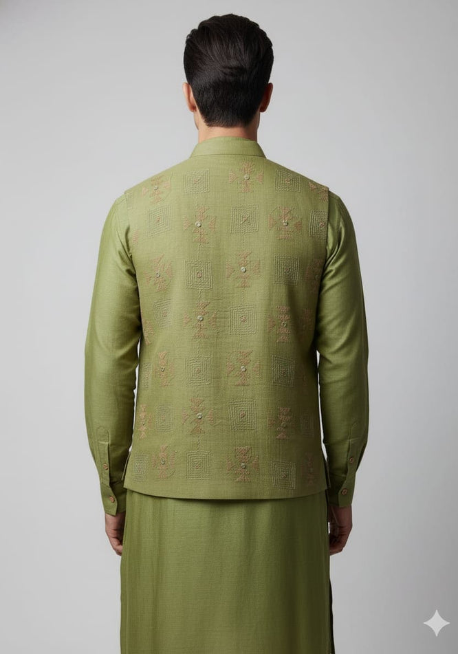 Men Khadi Nehru Jackets | Handcrafted Ethnic Wear – Charkha Tales