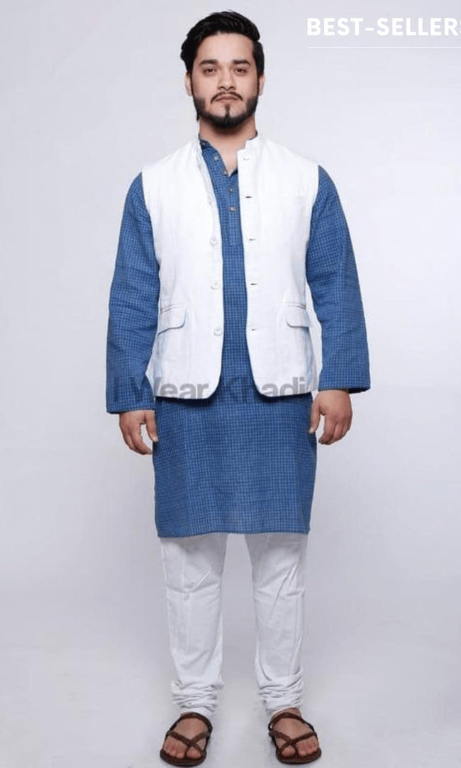 Buy Khadi Nehru Jacket & Modi Jacket for Men at Best Price – Charkha Tales